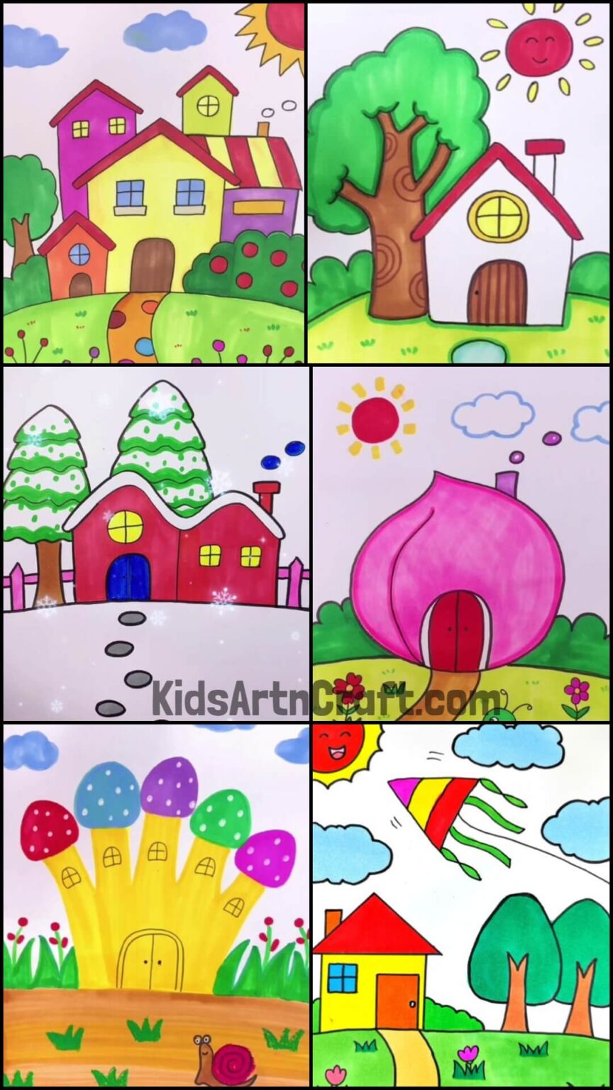 House Drawings for Kids - Kids Art & Craft