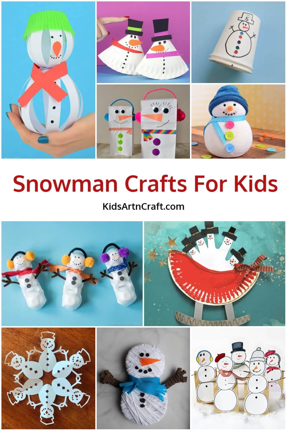 Snowman Crafts For Kids - Kids Art & Craft