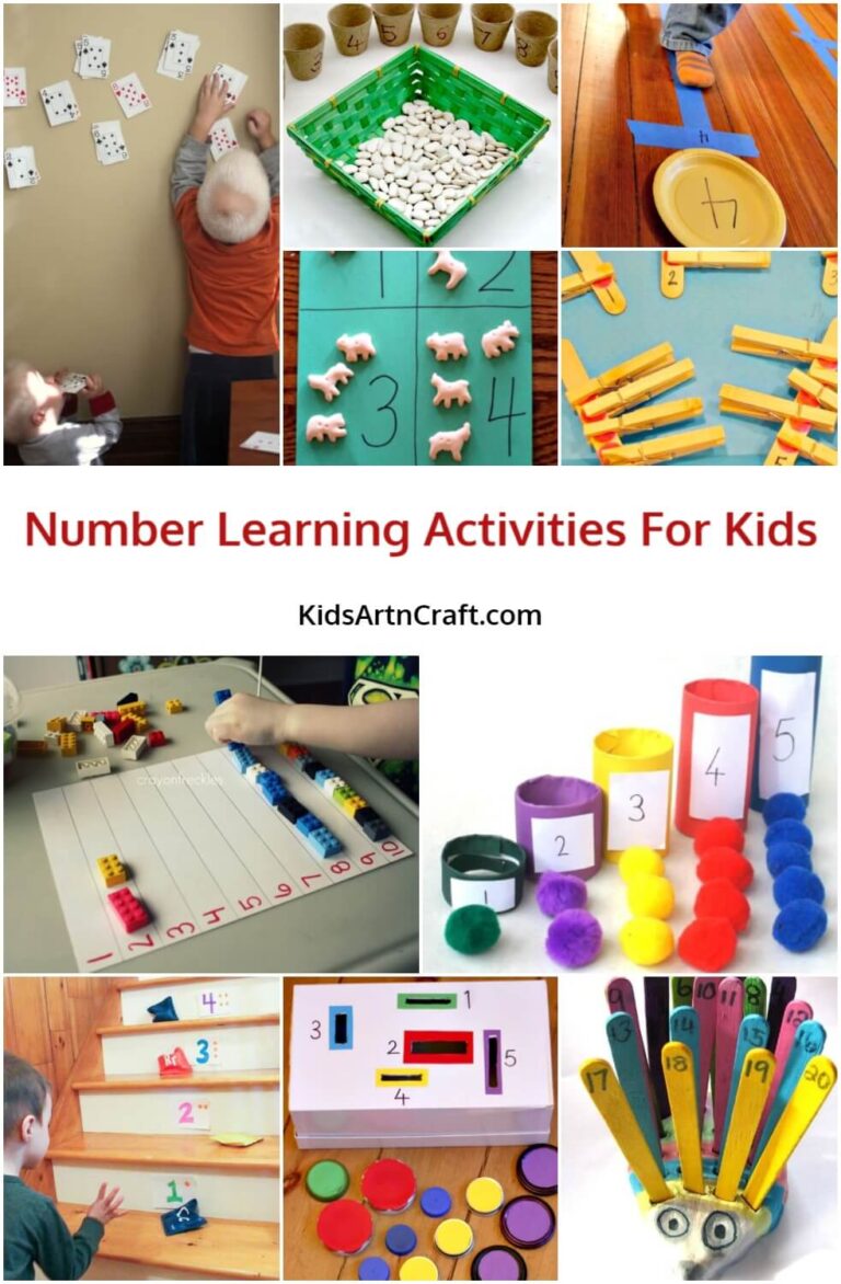 Number Learning Activities For Kids - Kids Art & Craft