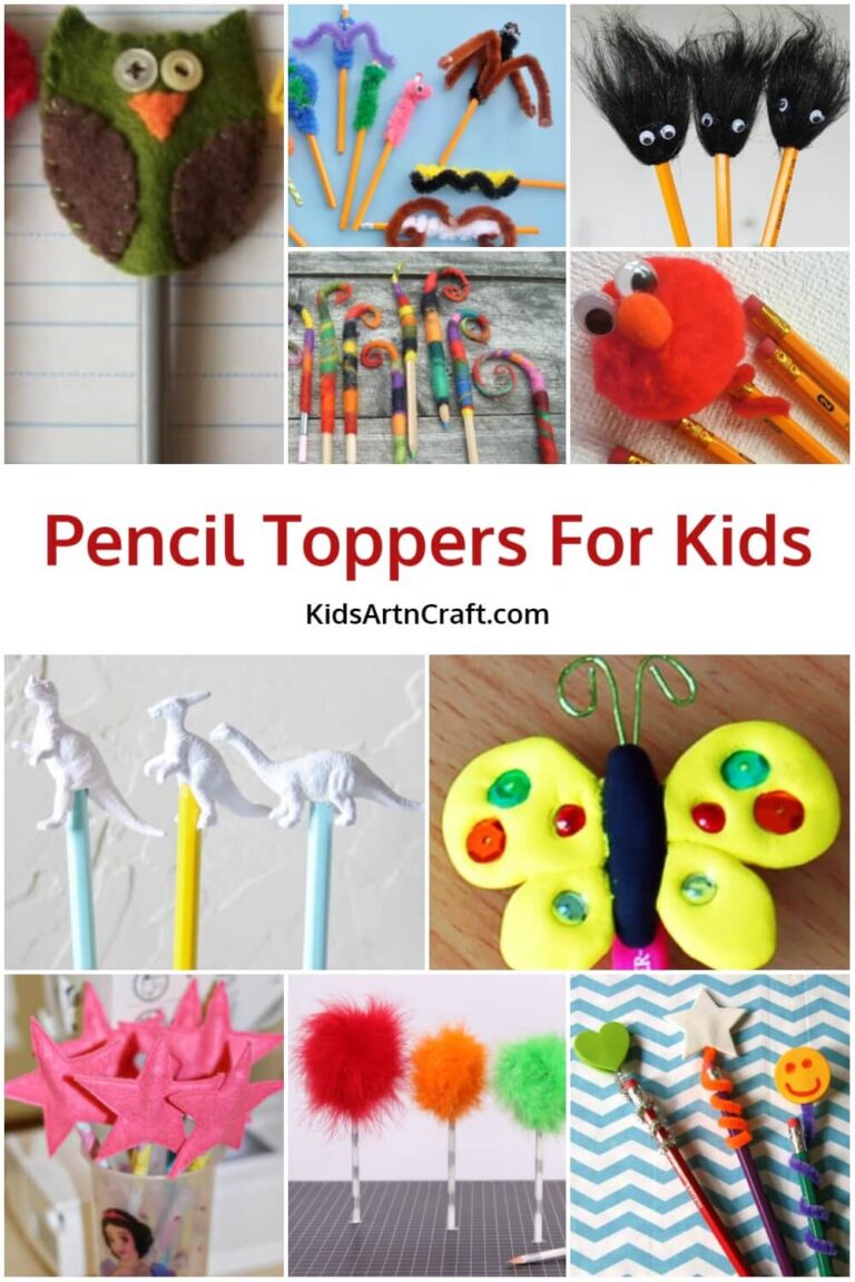 DIY Pencil Toppers For Kids - Kids Art & Craft