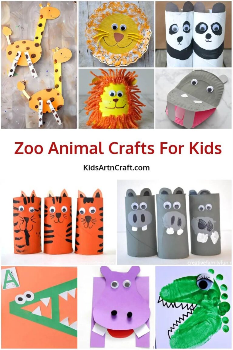 75 Zoo Animal Crafts For Kids - Kids Art & Craft