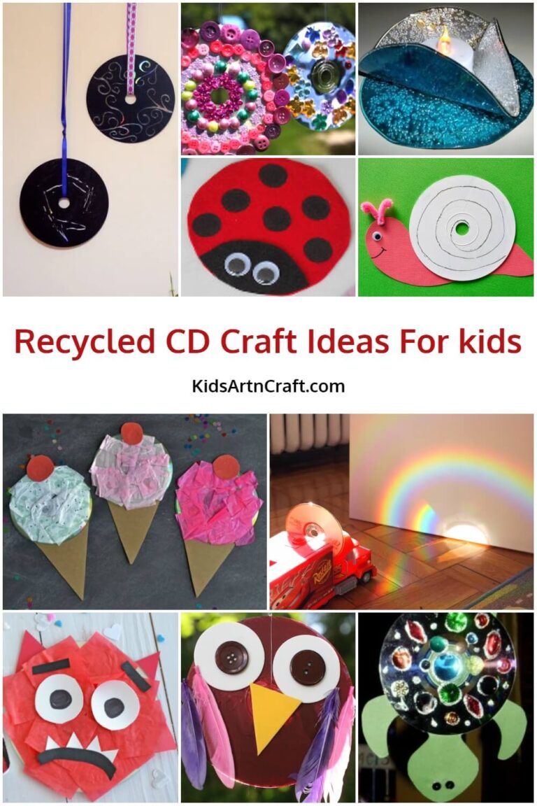 Recycled CD Craft Ideas For kids - Kids Art & Craft