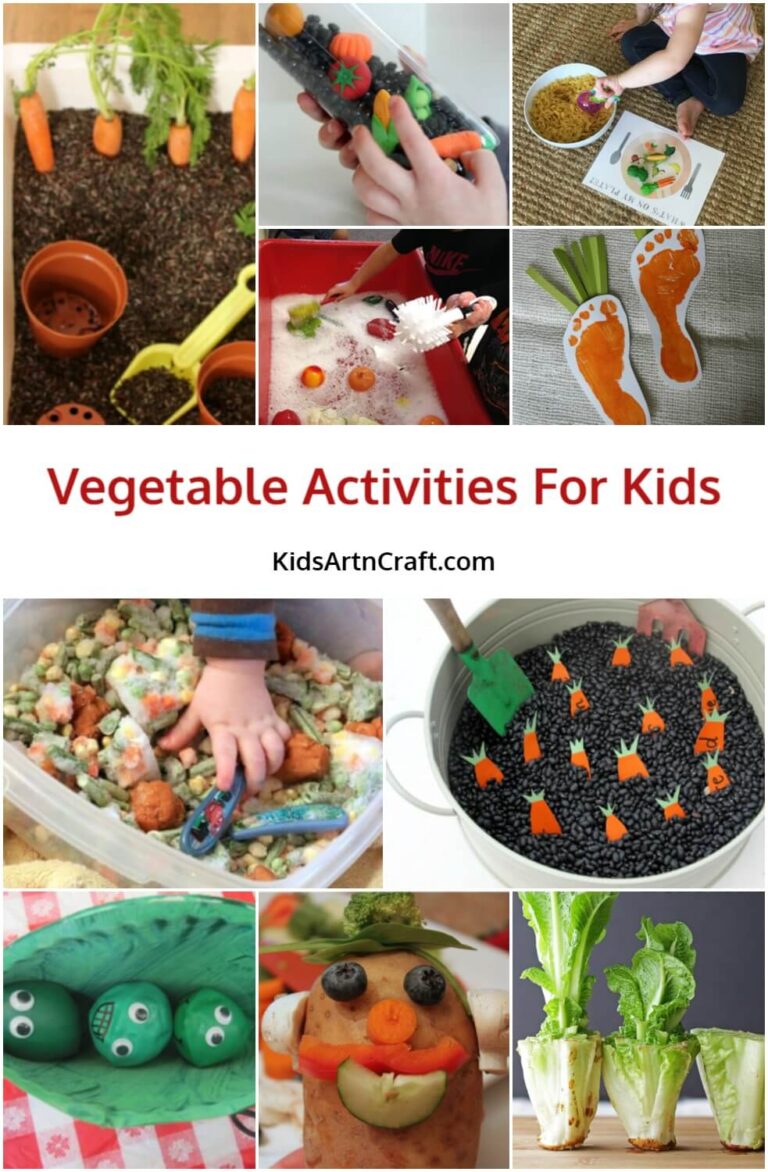 DIY Vegetable Activity Ideas For Kids - Kids Art & Craft