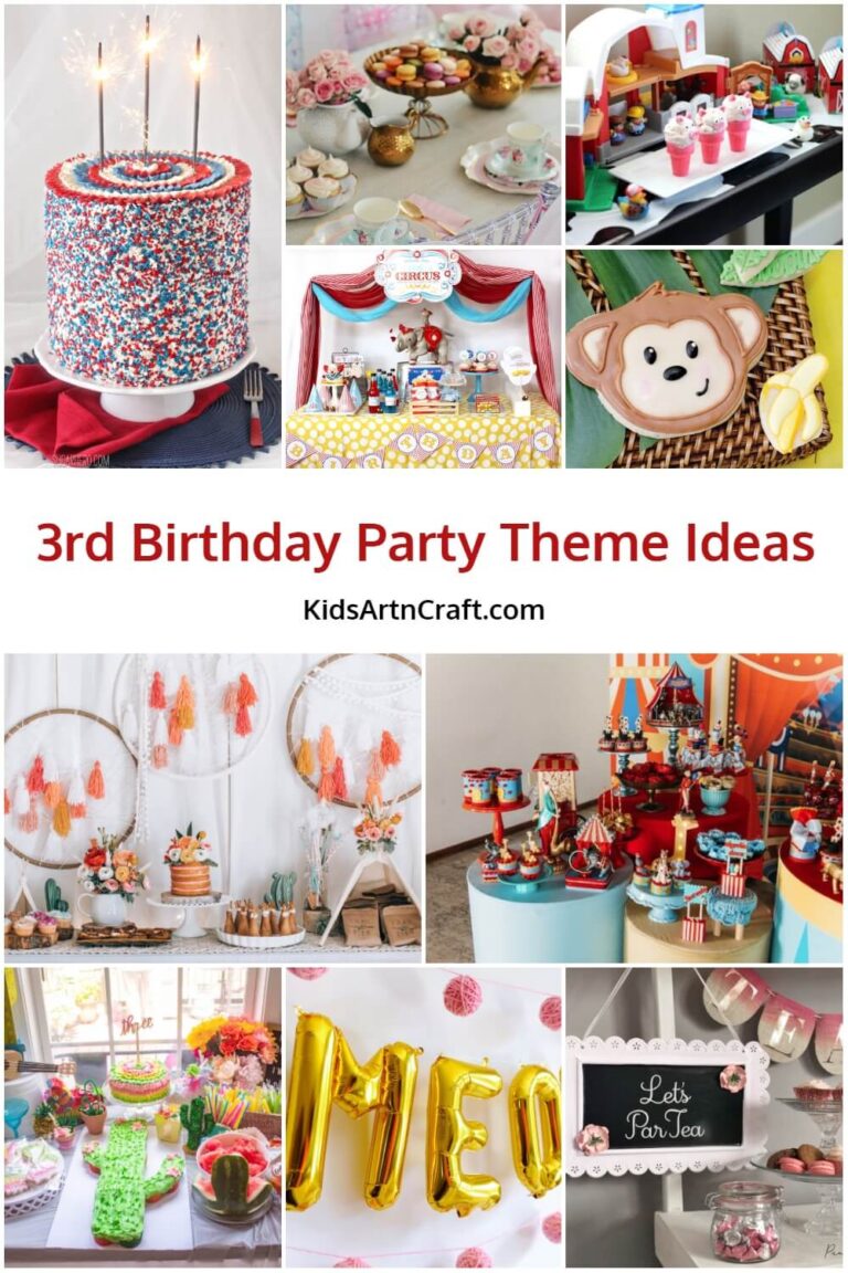 3rd Birthday Party Theme Ideas - Kids Art & Craft