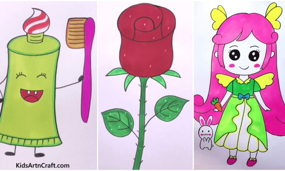 Cute Drawings for Kids to Make - Kids Art & Craft