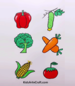 Fruits & Vegetables Drawing Project For Kids - Kids Art & Craft