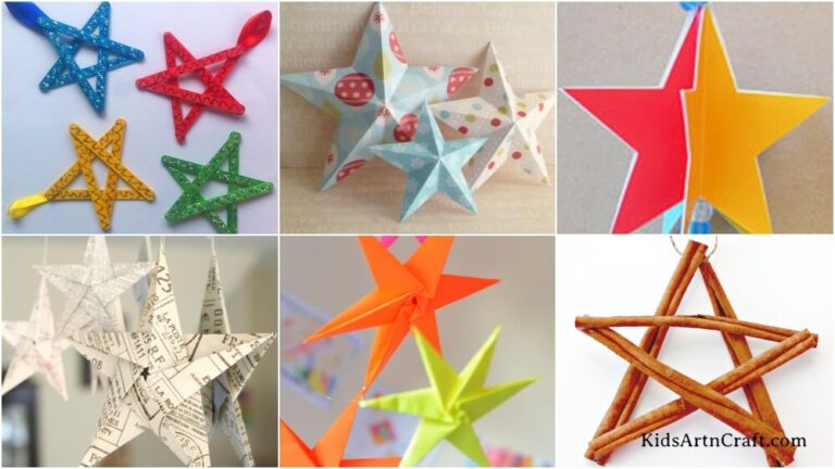 DIY Star Ornaments for All ages - Kids Art & Craft