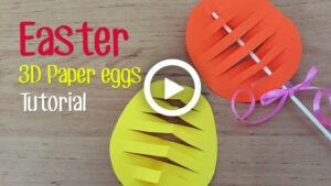 Easter 3D Paper Egg - Kids Art & Craft
