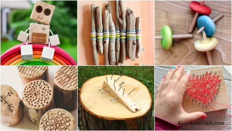 Easy Wood Craft Ideas for Kids - Kids Art & Craft
