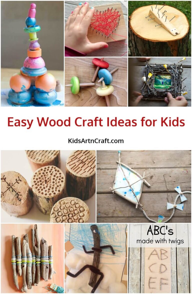Easy Wood Craft Ideas for Kids - Kids Art & Craft