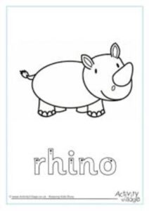 Rhinoceros Crafts & Activities for Kids - Kids Art & Craft