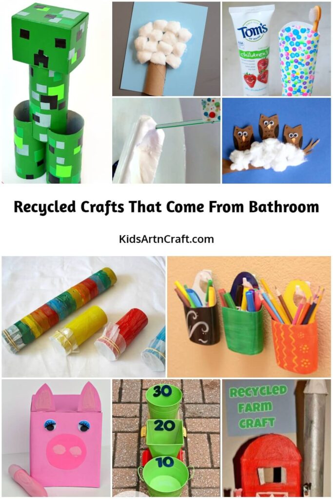 Recycled Crafts That Come From Bathroom - Kids Art & Craft