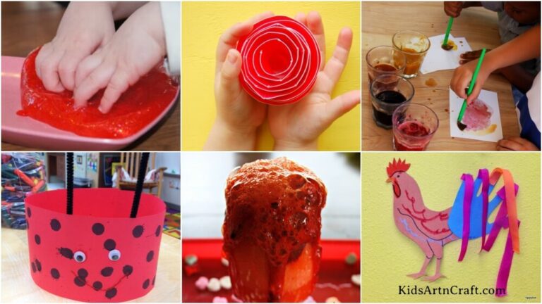 Red Day Craft Ideas For Kids - Kids Art & Craft
