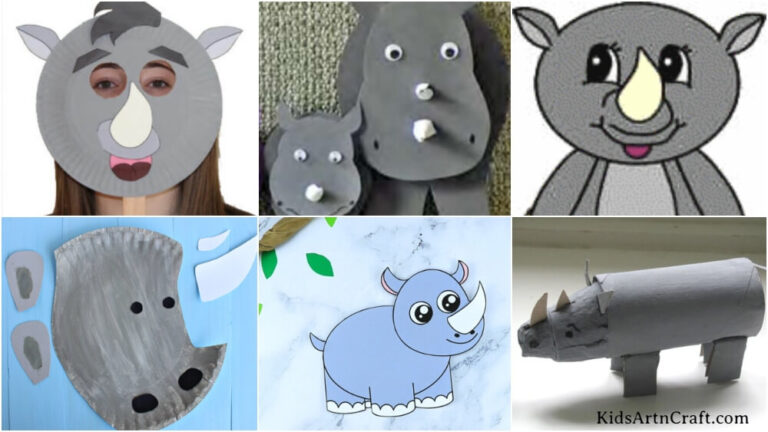 Rhinoceros Crafts & Activities for Kids - Kids Art & Craft