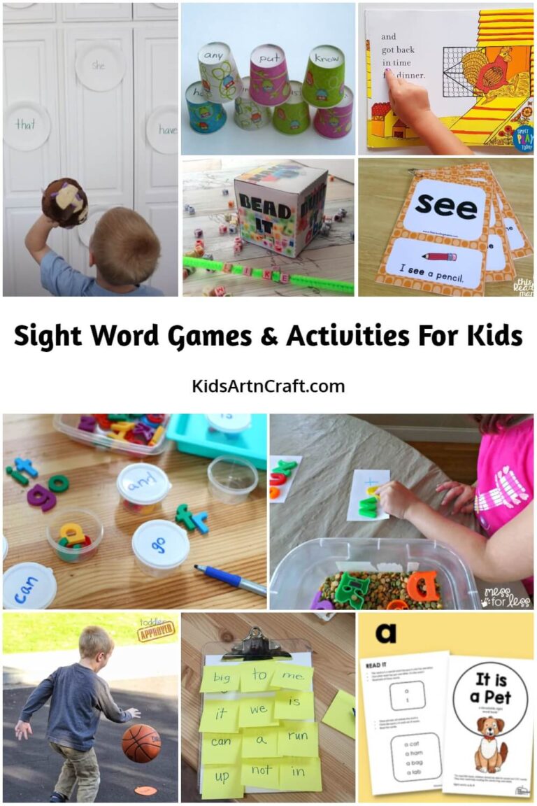 Sight Word Games & Activities For Kids - Kids Art & Craft