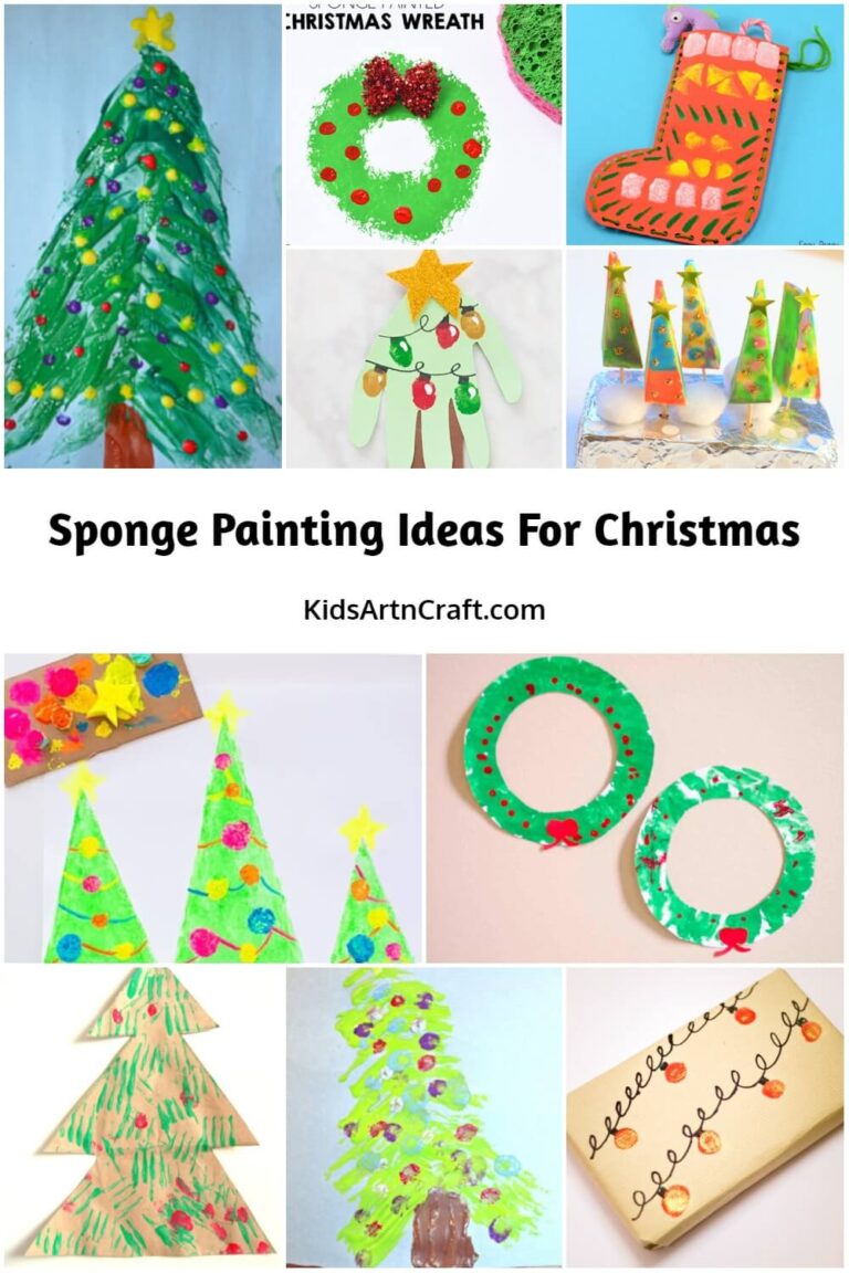 Sponge Painting Ideas for Christmas - Kids Art & Craft