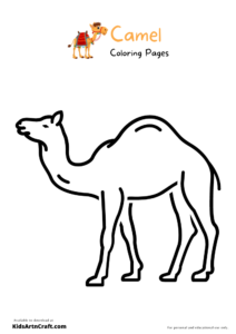 Camel Coloring Pages for Kids – Free Printables - Kids Art & Craft