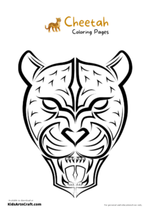 Cheetah Coloring Pages for Kids – Free Printables - Kids Art & Craft