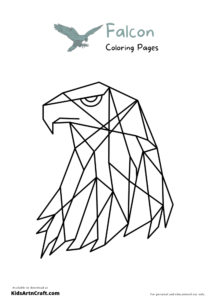 Falcon Coloring Pages For Kids – Free Printables - Kids Art & Craft