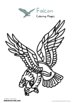 Falcon Coloring Pages For Kids – Free Printables - Kids Art & Craft