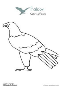 Falcon Coloring Pages For Kids – Free Printables - Kids Art & Craft