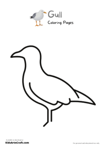 Gull Coloring Pages For Kids – Free Printables - Kids Art & Craft