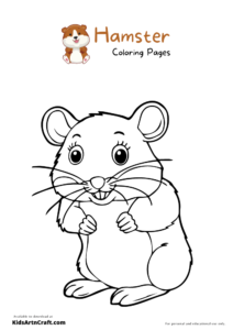 Hamster Coloring Pages For Kids – Free Printables - Kids Art & Craft