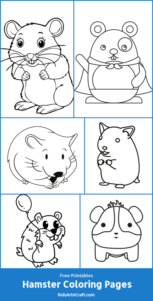 Hamster Coloring Pages For Kids – Free Printables - Kids Art & Craft