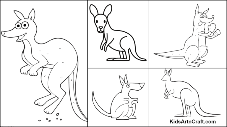 Kangaroo Coloring Pages For Kids – Free Printables - Kids Art & Craft