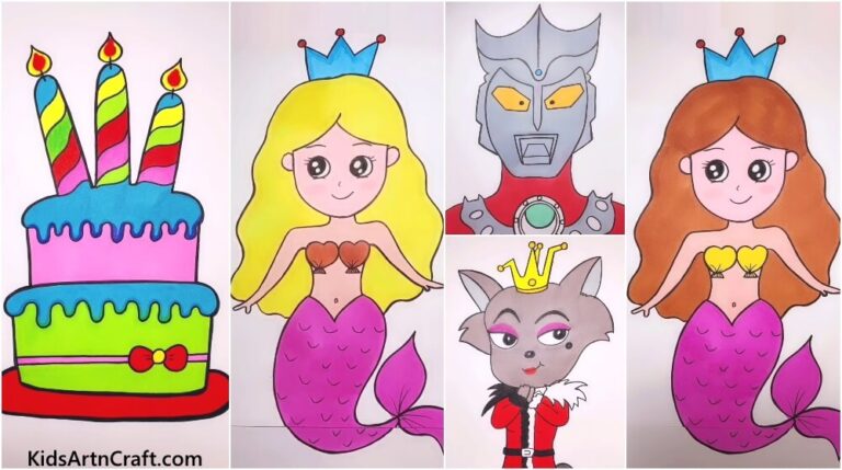 Let's Draw Cake, Princess, Monster & More - Kids Art & Craft