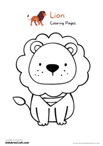 Lion Coloring Pages for Kids - Free Printables - Kids Art & Craft