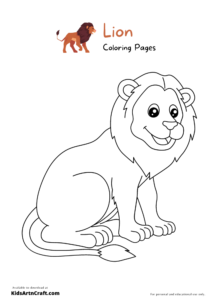 Lion Coloring Pages for Kids - Free Printables - Kids Art & Craft