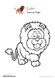 Lion Coloring Pages for Kids - Free Printables - Kids Art & Craft