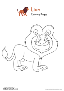 Lion Coloring Pages for Kids - Free Printables - Kids Art & Craft