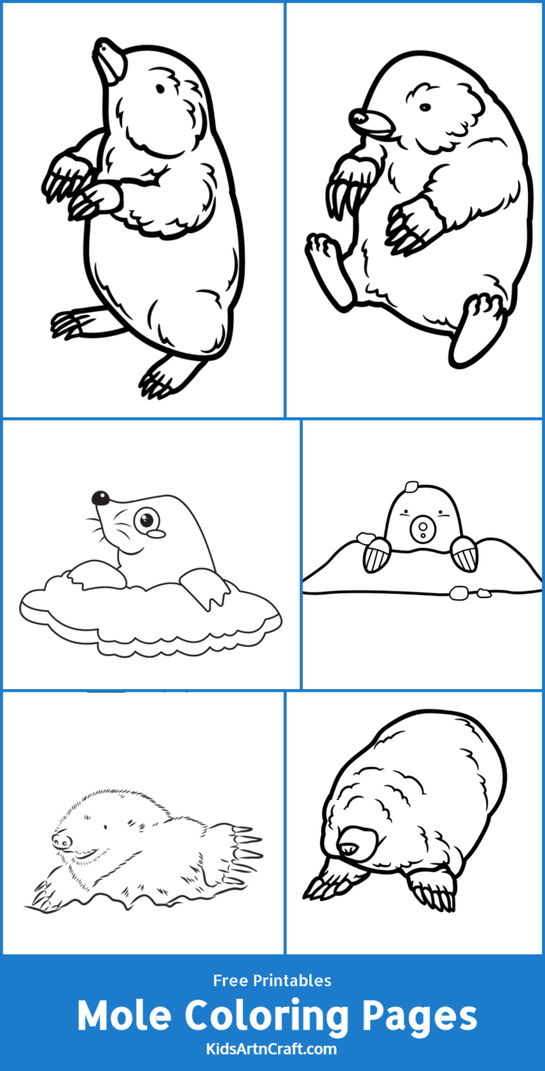 Mole Coloring Pages For Kids – Free Printables - Kids Art & Craft