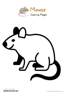 Mouse Coloring Pages For Kids – Free Printables - Kids Art & Craft