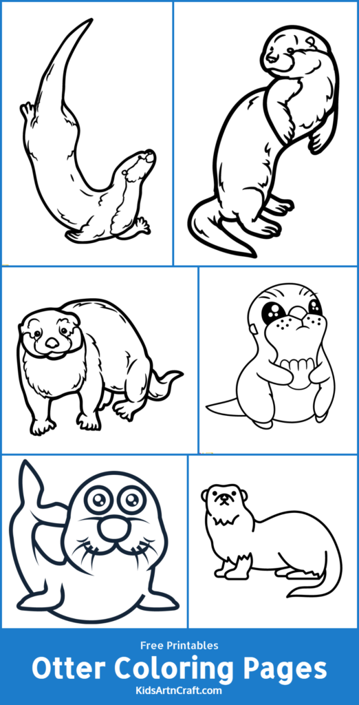 Otter Coloring Pages For Kids – Free Printables - Kids Art & Craft