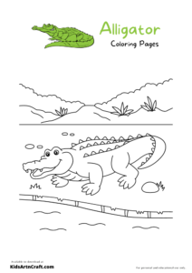 Alligator Coloring Pages For Kids – Free Printables - Kids Art & Craft