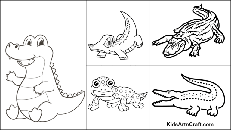 Alligator Coloring Pages For Kids – Free Printables - Kids Art & Craft