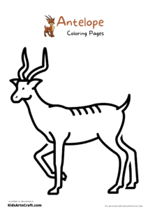 Antelope Coloring Pages For Kids – Free Printables - Kids Art & Craft