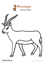 Antelope Coloring Pages For Kids – Free Printables - Kids Art & Craft
