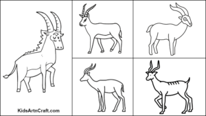 Antelope Coloring Pages For Kids – Free Printables - Kids Art & Craft
