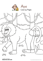 Ape Coloring Pages For Kids – Free Printables - Kids Art & Craft