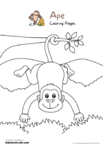 Ape Coloring Pages For Kids – Free Printables - Kids Art & Craft