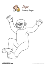 Ape Coloring Pages For Kids – Free Printables - Kids Art & Craft