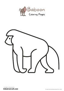 Baboon Coloring Pages For Kids – Free Printables - Kids Art & Craft