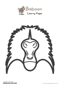 Baboon Coloring Pages For Kids – Free Printables - Kids Art & Craft