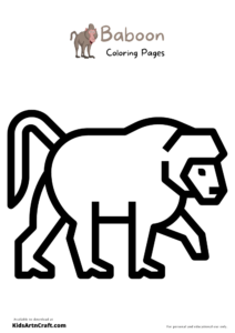 Baboon Coloring Pages For Kids – Free Printables - Kids Art & Craft