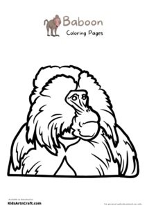 Baboon Coloring Pages For Kids – Free Printables - Kids Art & Craft