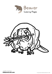Beaver Coloring Pages For Kids – Free Printables - Kids Art & Craft